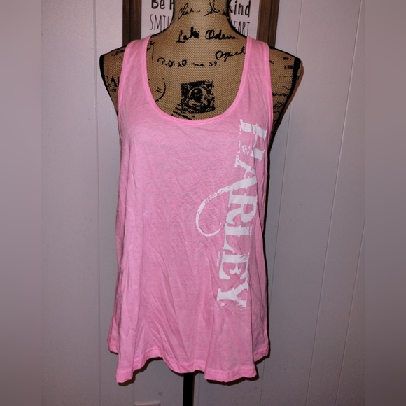 Harley-Davidson | Tops | Nwt Womens Harley Davidson Pink Racerback ...